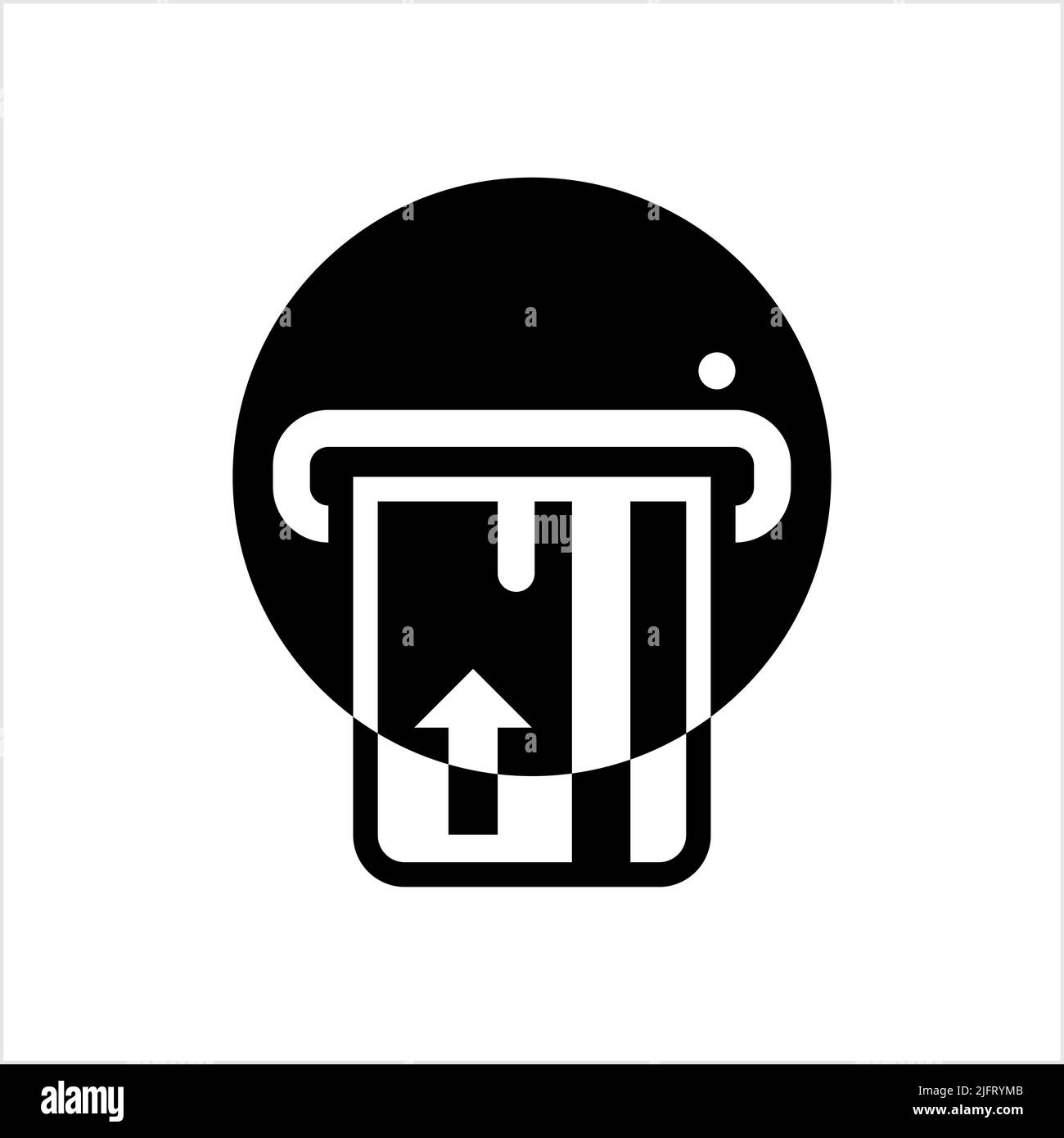 Insert Card Icon, Credit, Debit, Atm, Gift Card Vector Art Illustration ...