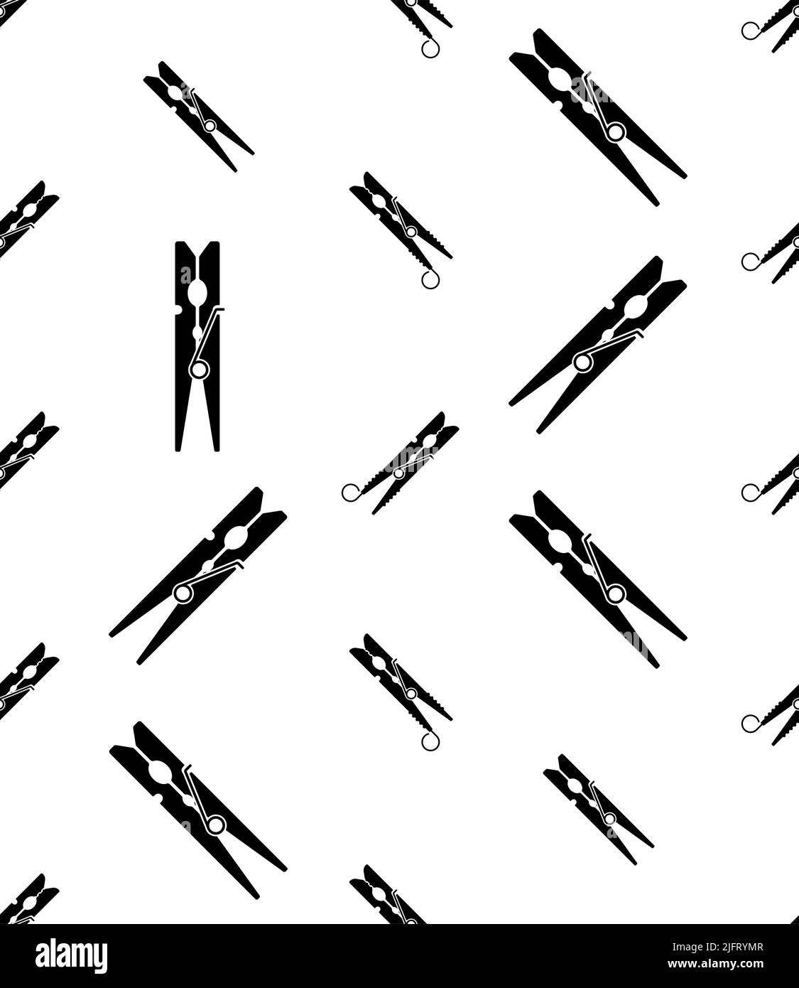 Laundry Clip Icon Seamless Pattern, Cloth Clip Vector Art Illustration ...