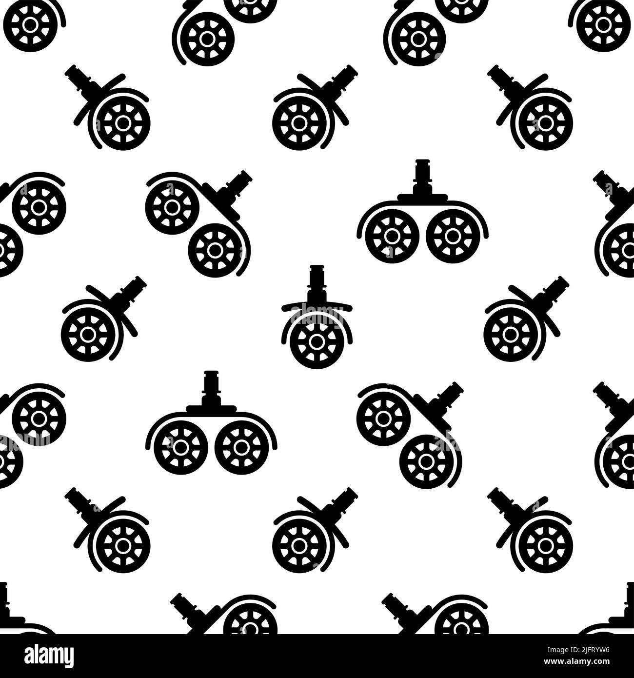 Caster Wheel Icon Seamless Pattern Vector Art Illustration Stock Vector ...