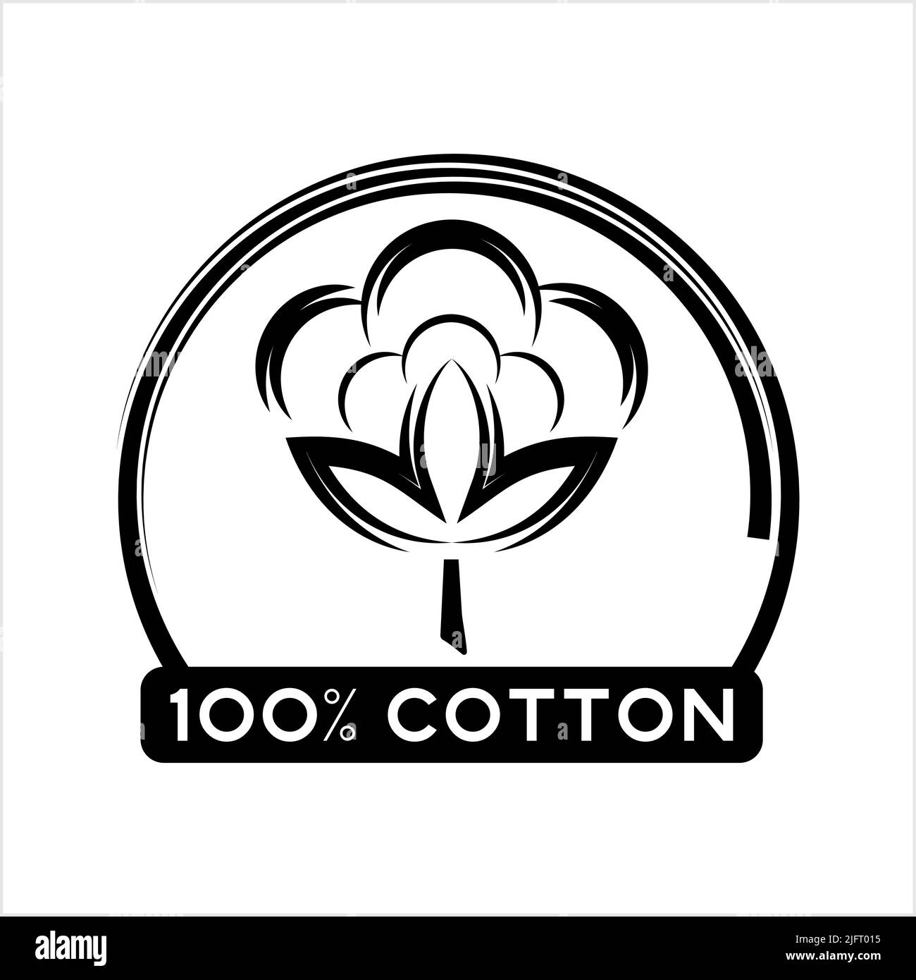 One Hundred Percent Cotton Icon, 100% Cotton Icon, Cotton Flower Icon ...