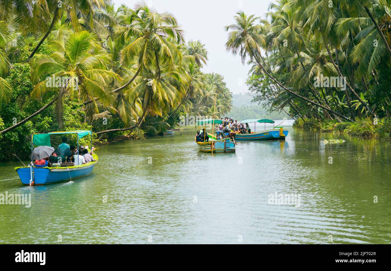 Sharavati river, Karnataka, India - April 03,2022: Beautiful view of ...