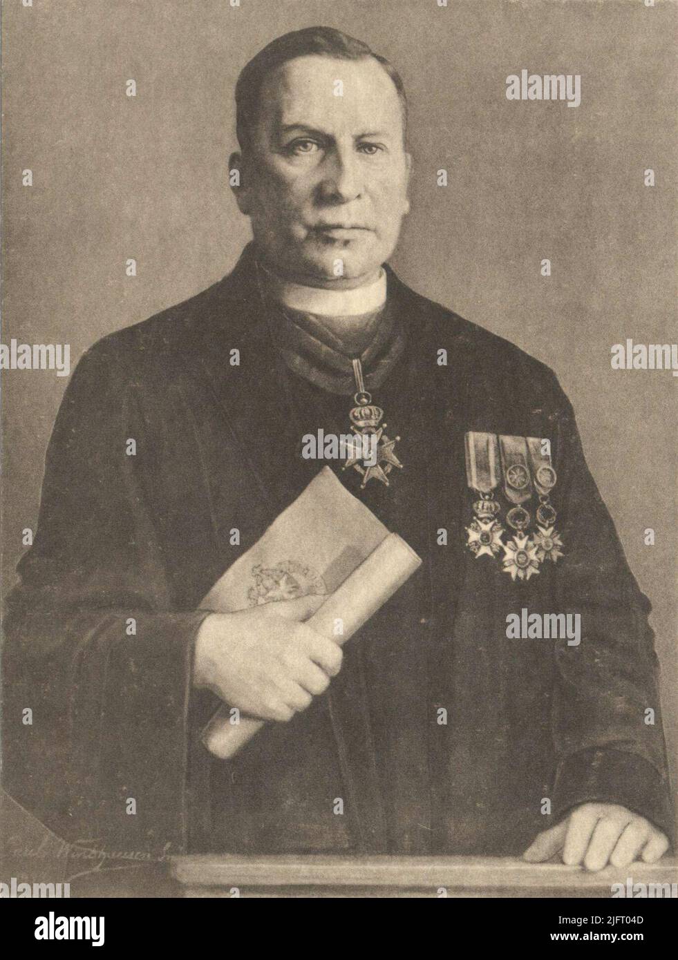 A portrait of Mr. Mgr.Prof.mr.dr. J.K.F.H. Schrijnen (Venlo 03-05-1869 ...