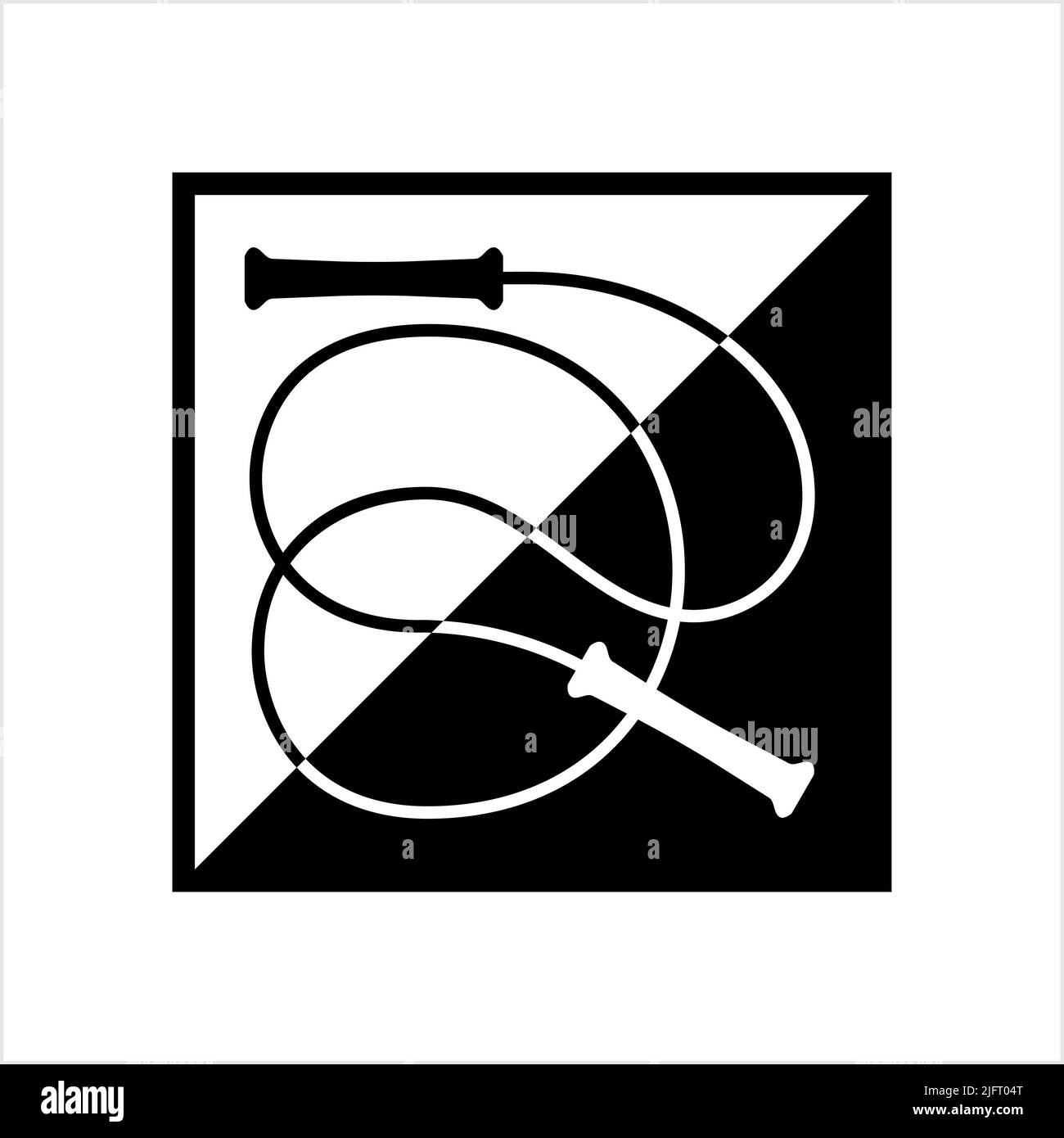 Jump Rope Icon, Jumping Sport Rope Vector Art Illustration Stock Vector ...