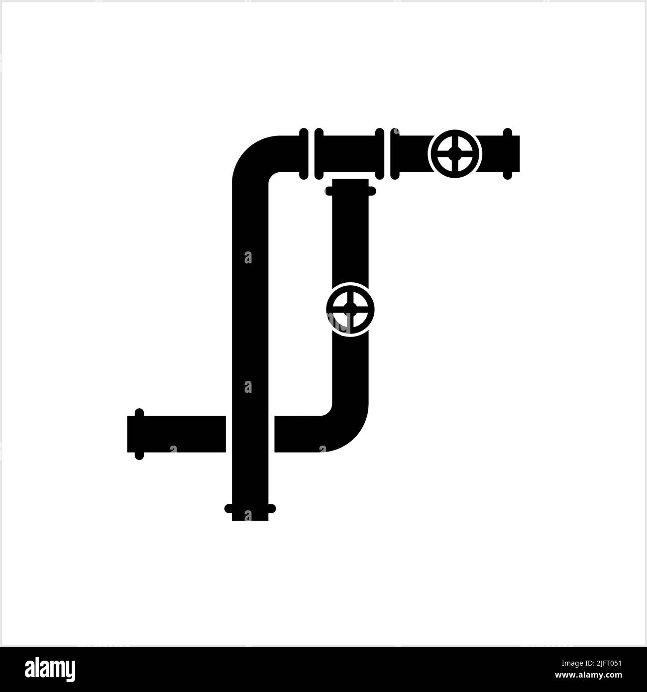 Pipe Icon, Pipe Fitting Icon, Water, Gas, Oil Pipeline, Plumbing Work ...