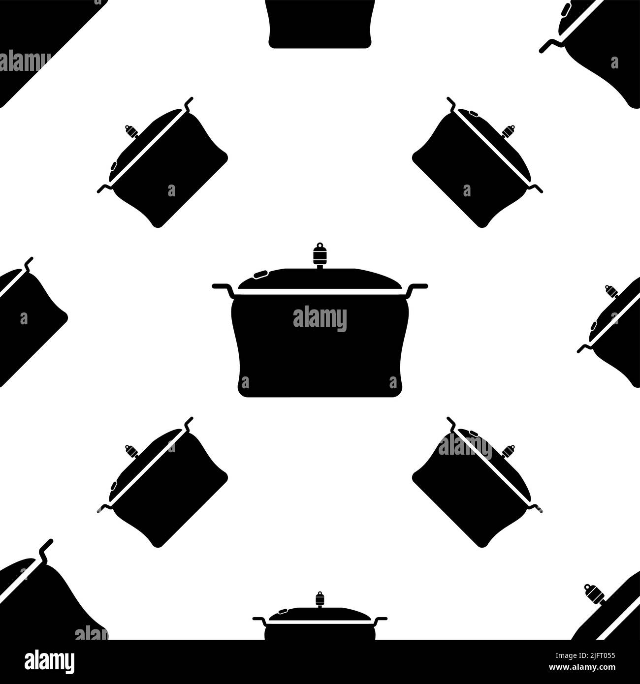 Pan Icon, Frying Pan Seamless Pattern Vector Art Illustration Stock ...