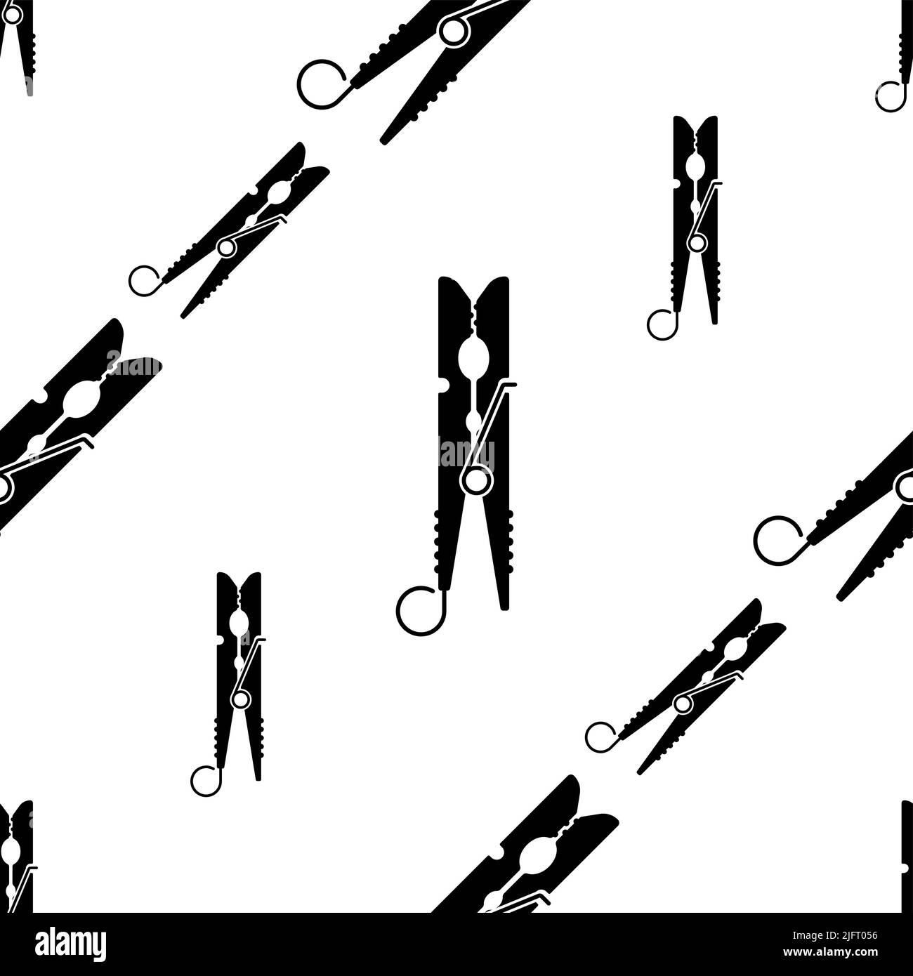 Laundry Clip Icon Seamless Pattern, Cloth Clip Vector Art Illustration ...