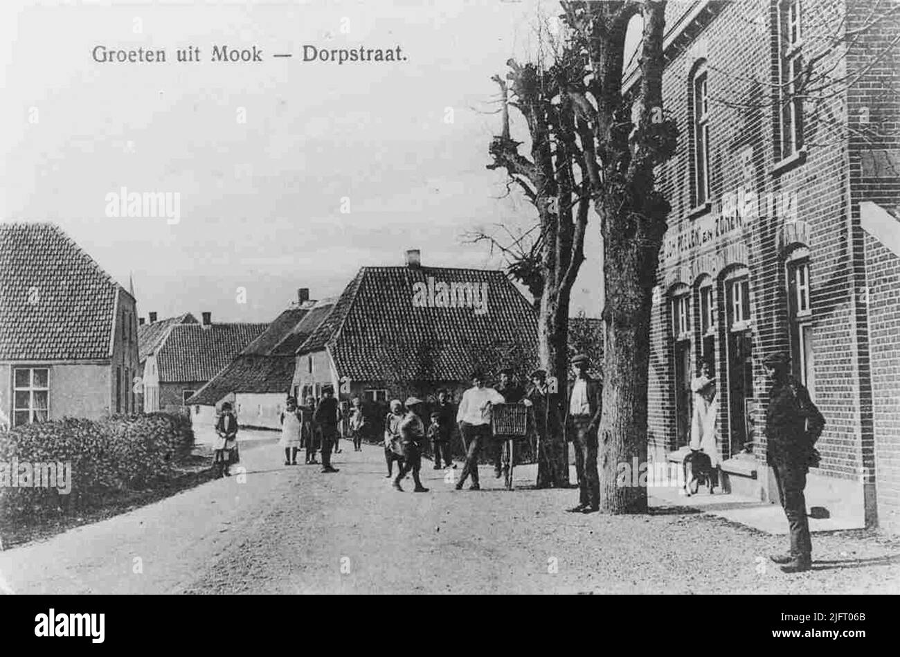 Blik in the Dorpsstraat, now Kerkstraat, with on the right the bread ...