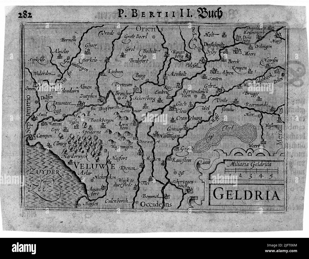 Topographic card card Veluwe scale (approx: 1: 1: 1,500,000) 5 ...