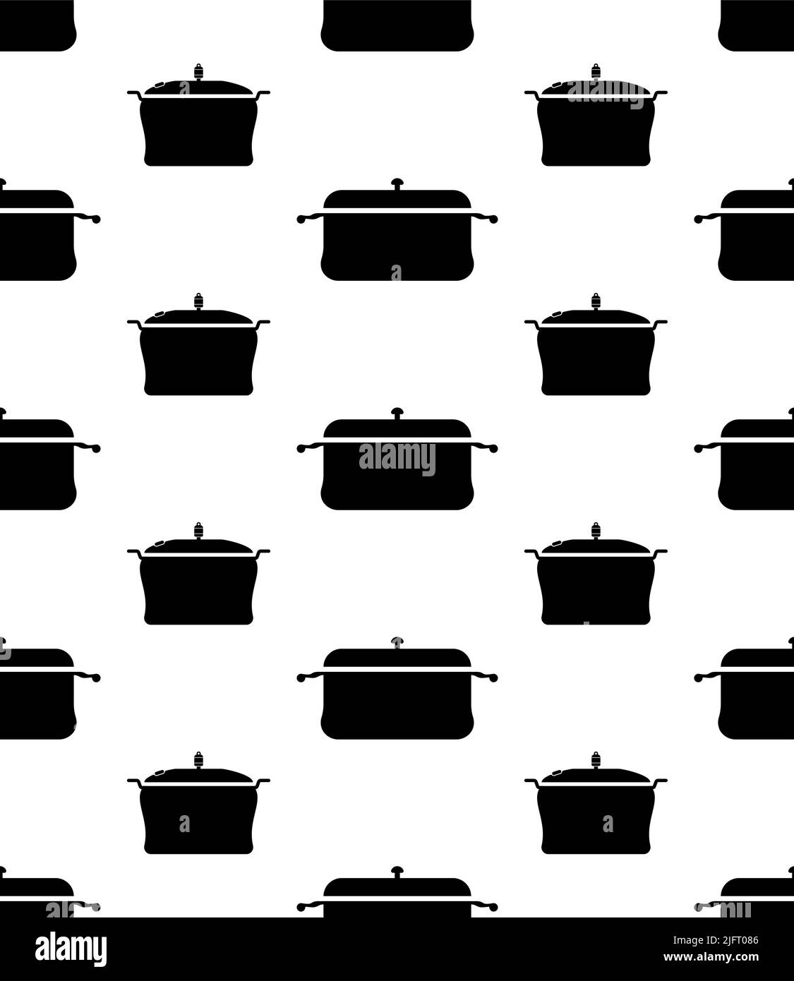 Pan Icon, Frying Pan Seamless Pattern Vector Art Illustration Stock ...