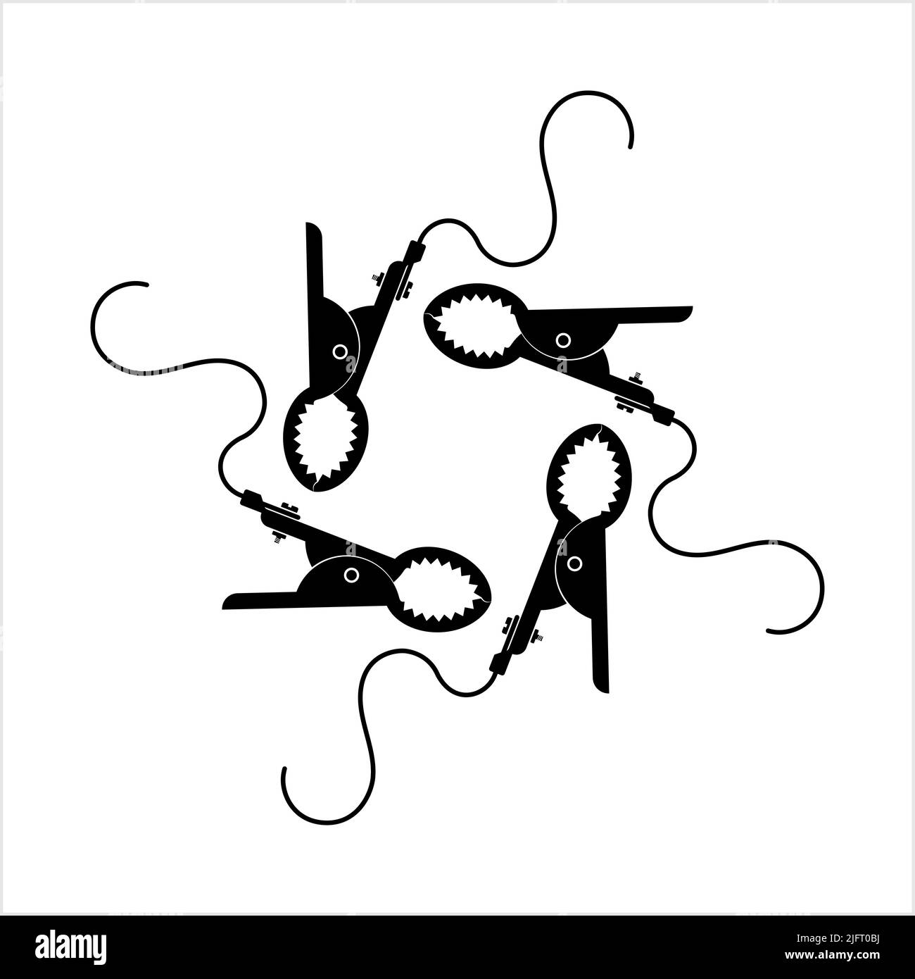 Cable clips Stock Vector Images - Alamy