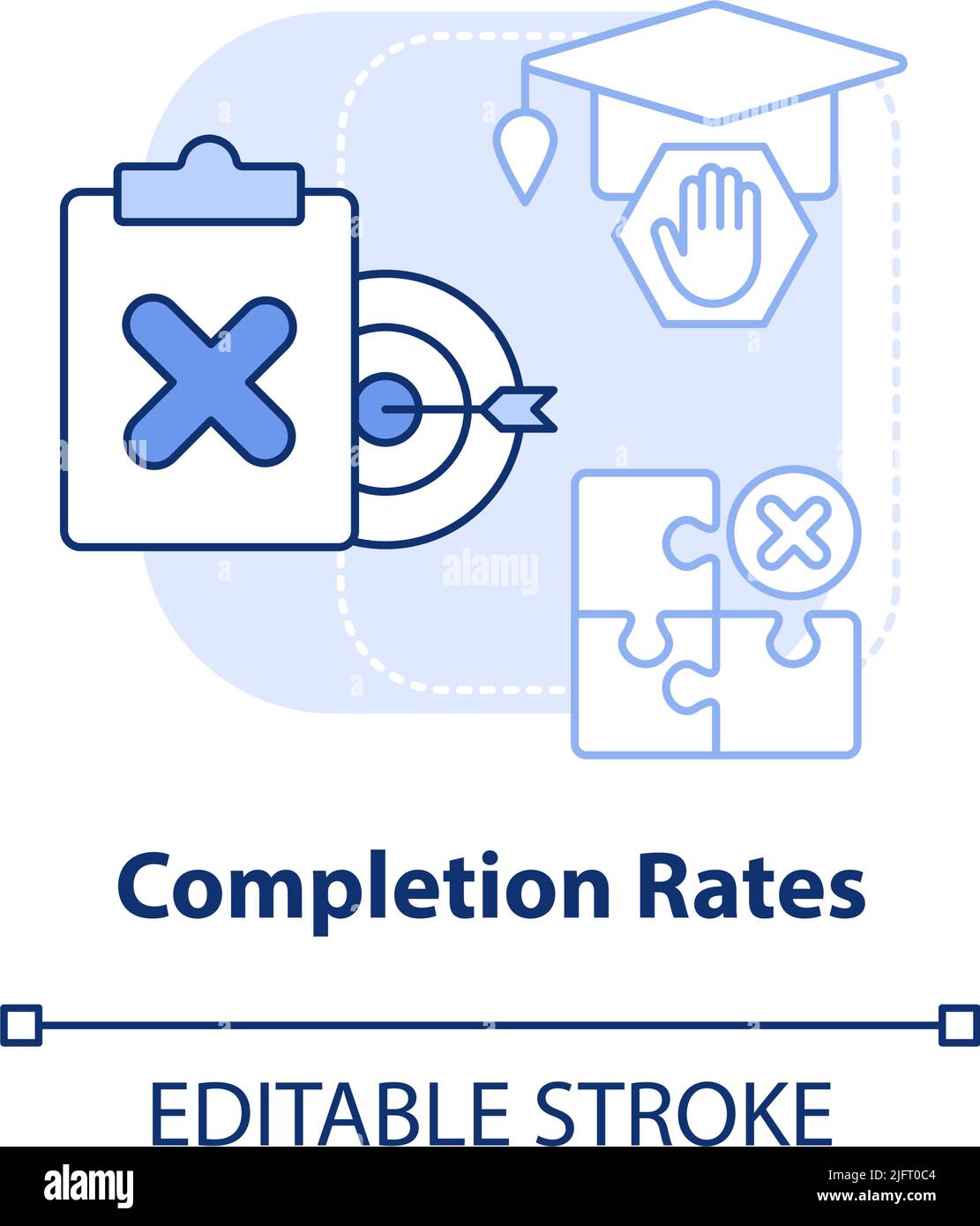 Completion rate Stock Vector Images - Alamy