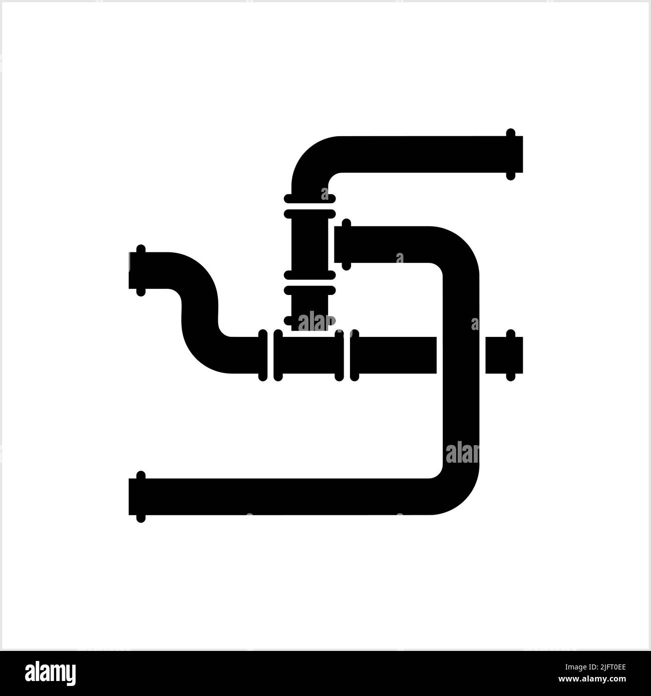 Pipe Icon, Pipe Fitting Icon, Water, Gas, Oil Pipeline, Plumbing Work ...