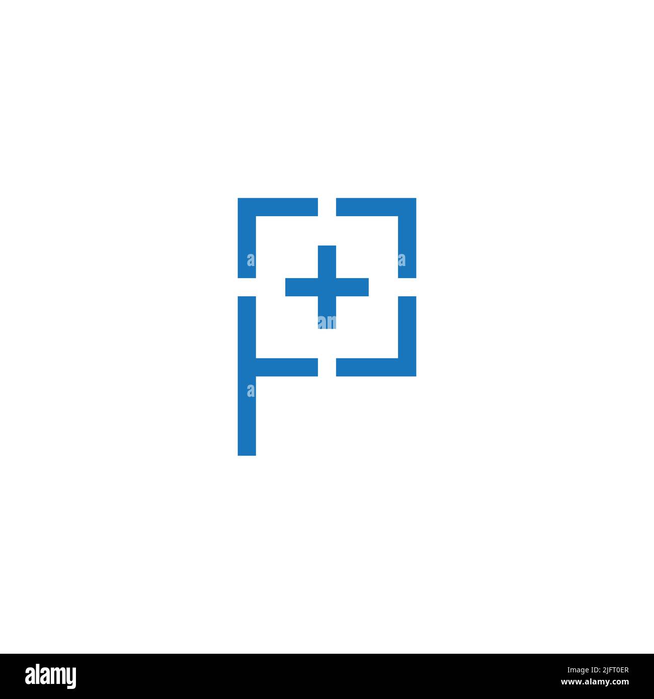 letter p plus medical flag simple logo vector Stock Vector Image & Art ...