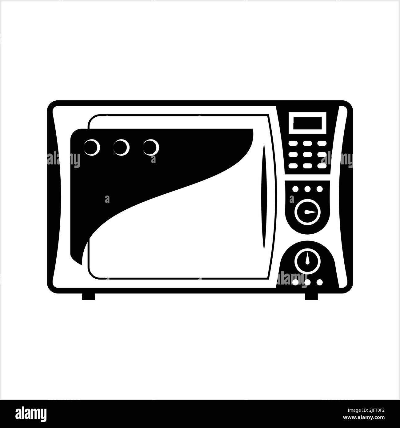 Microwave Icon, Microwave Vector Art Illustration Stock Vector Image ...