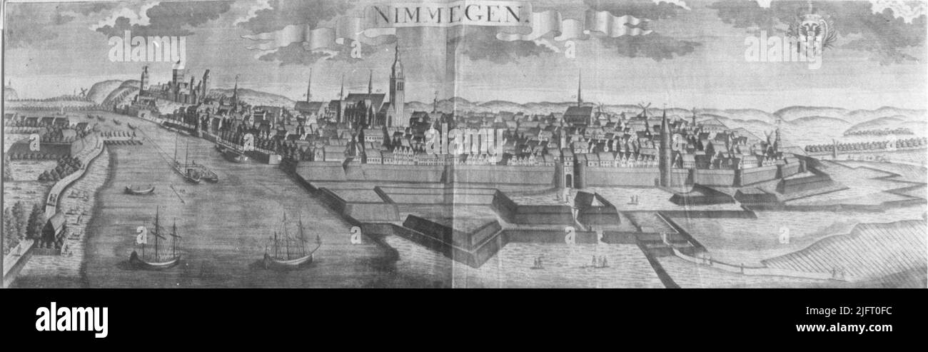 An engraving to a drawing by F.B. Werner Siles from 1729 with the ...