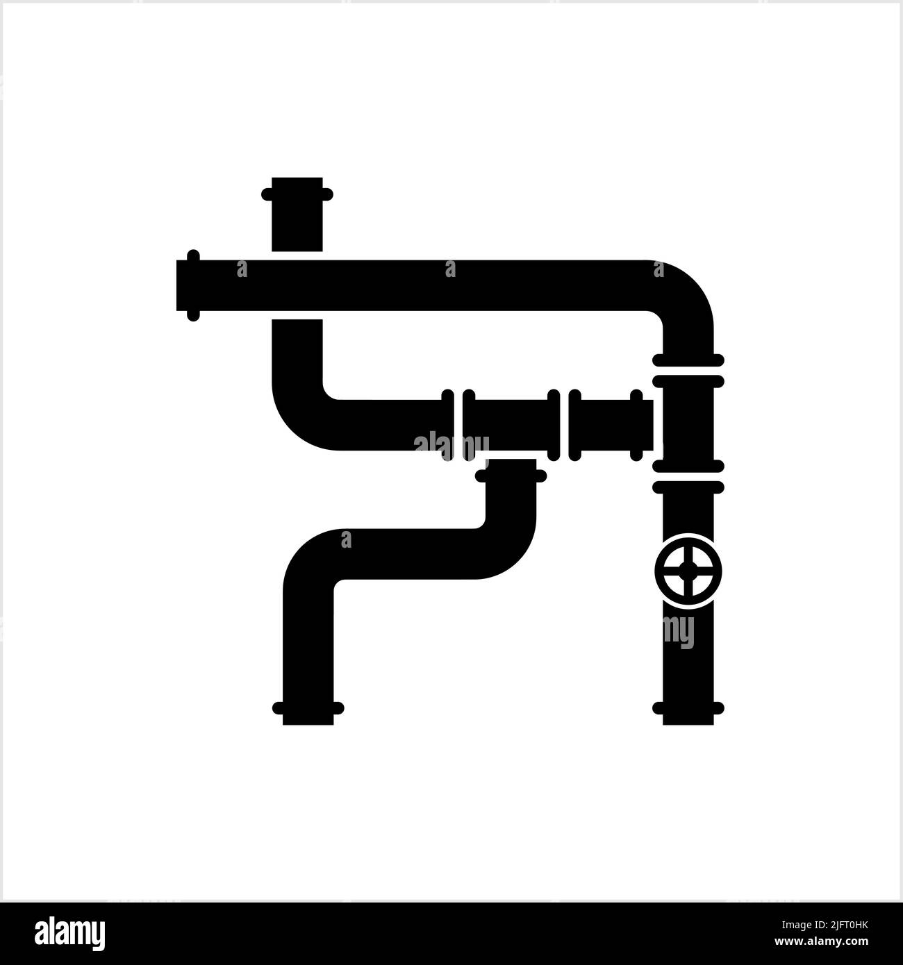 Pipe Icon, Pipe Fitting Icon, Water, Gas, Oil Pipeline, Plumbing Work ...