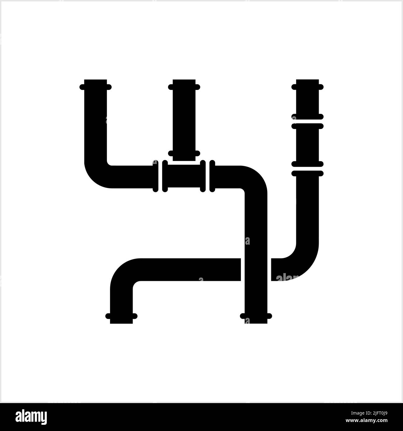 Pipe Icon, Pipe Fitting Icon, Water, Gas, Oil Pipeline, Plumbing Work ...