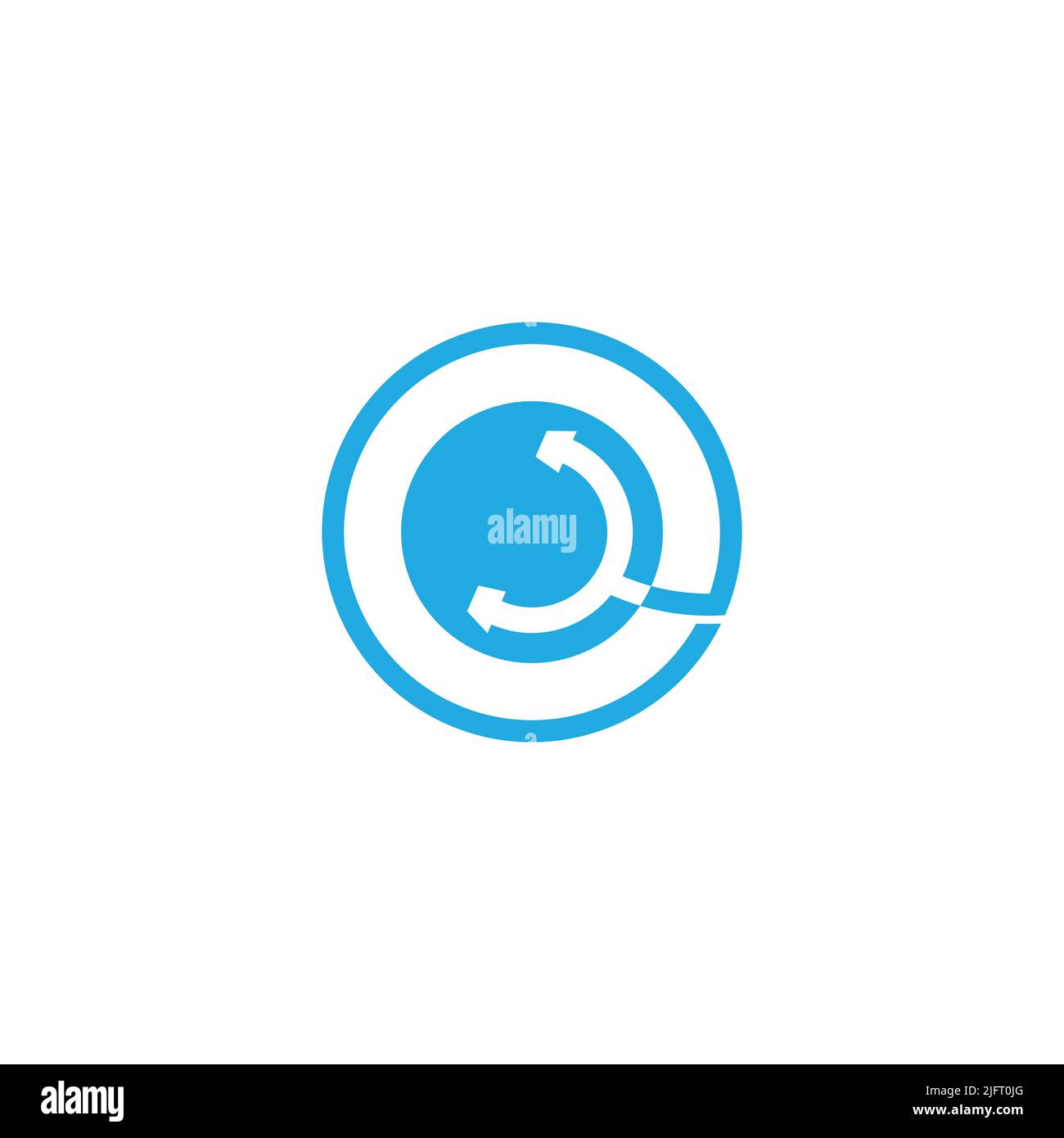 circle old phone line abstract geometric logo vector Stock Vector Image ...