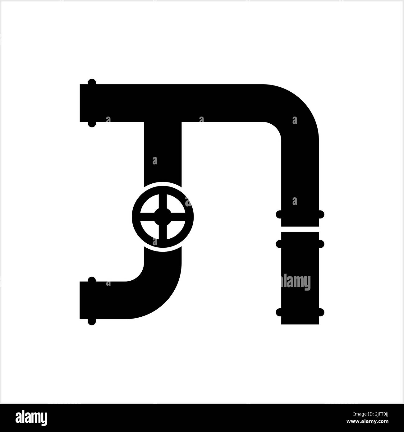 Pipe Icon, Pipe Fitting Icon, Water, Gas, Oil Pipeline, Plumbing Work ...