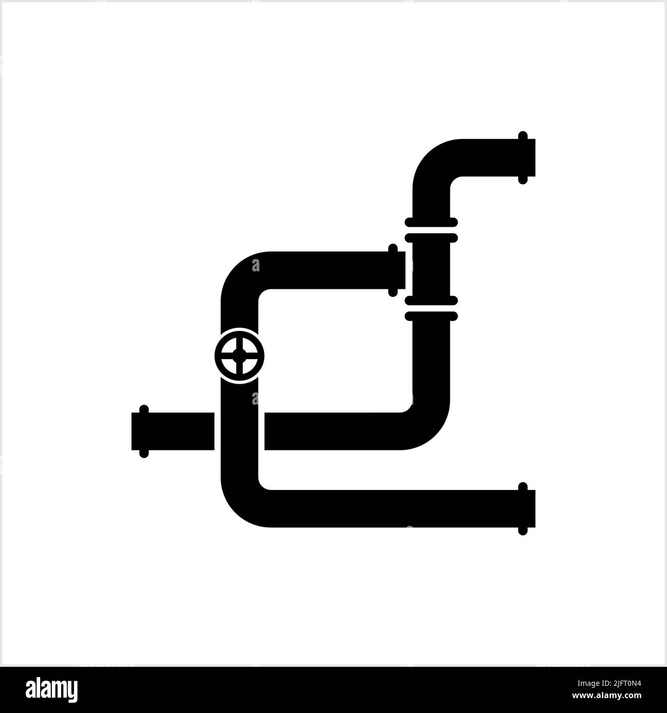 Pipe Icon, Pipe Fitting Icon, Water, Gas, Oil Pipeline, Plumbing Work ...