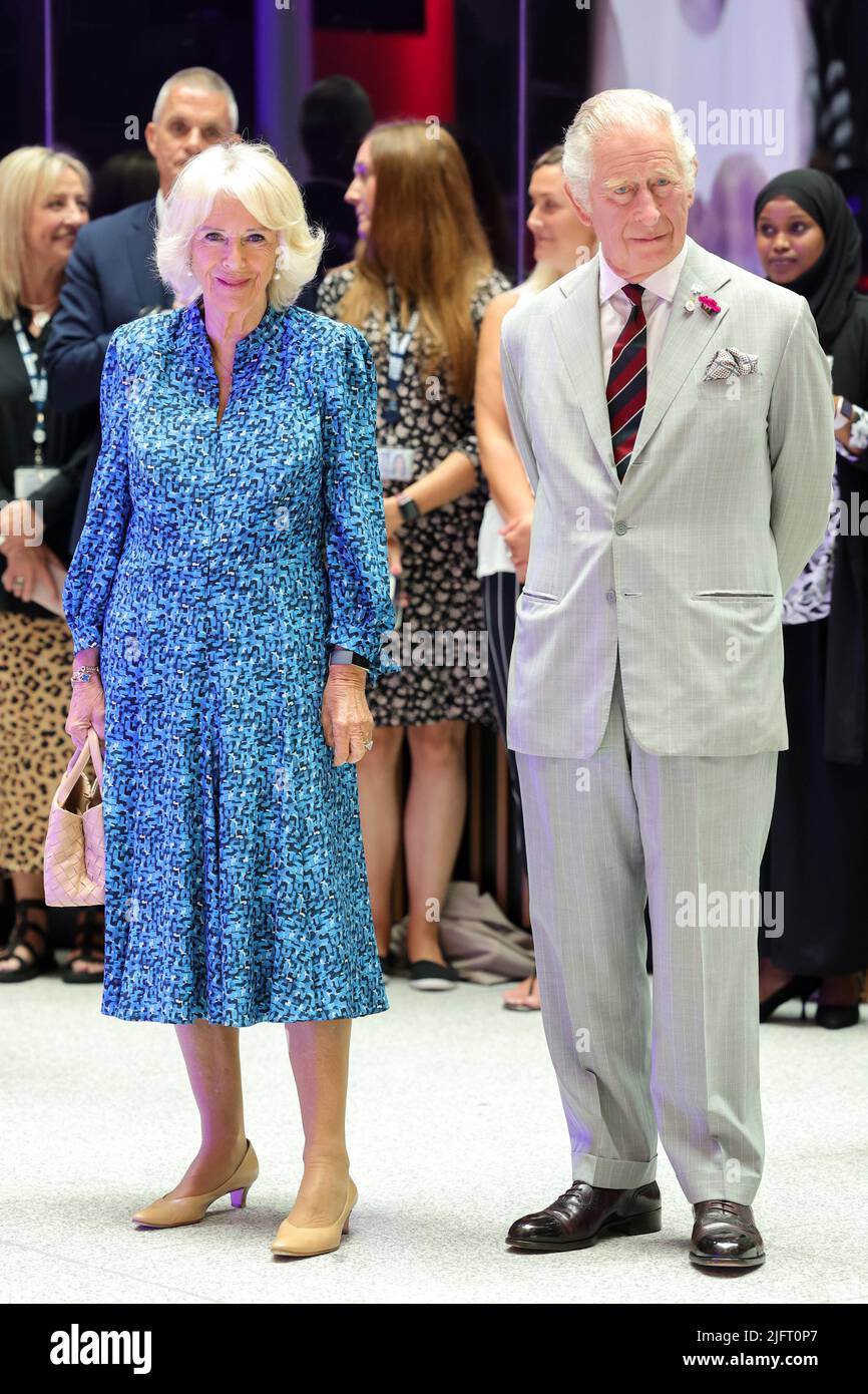 The Prince of Wales and the Duchess of Cornwall visit to BBC Wales's ...