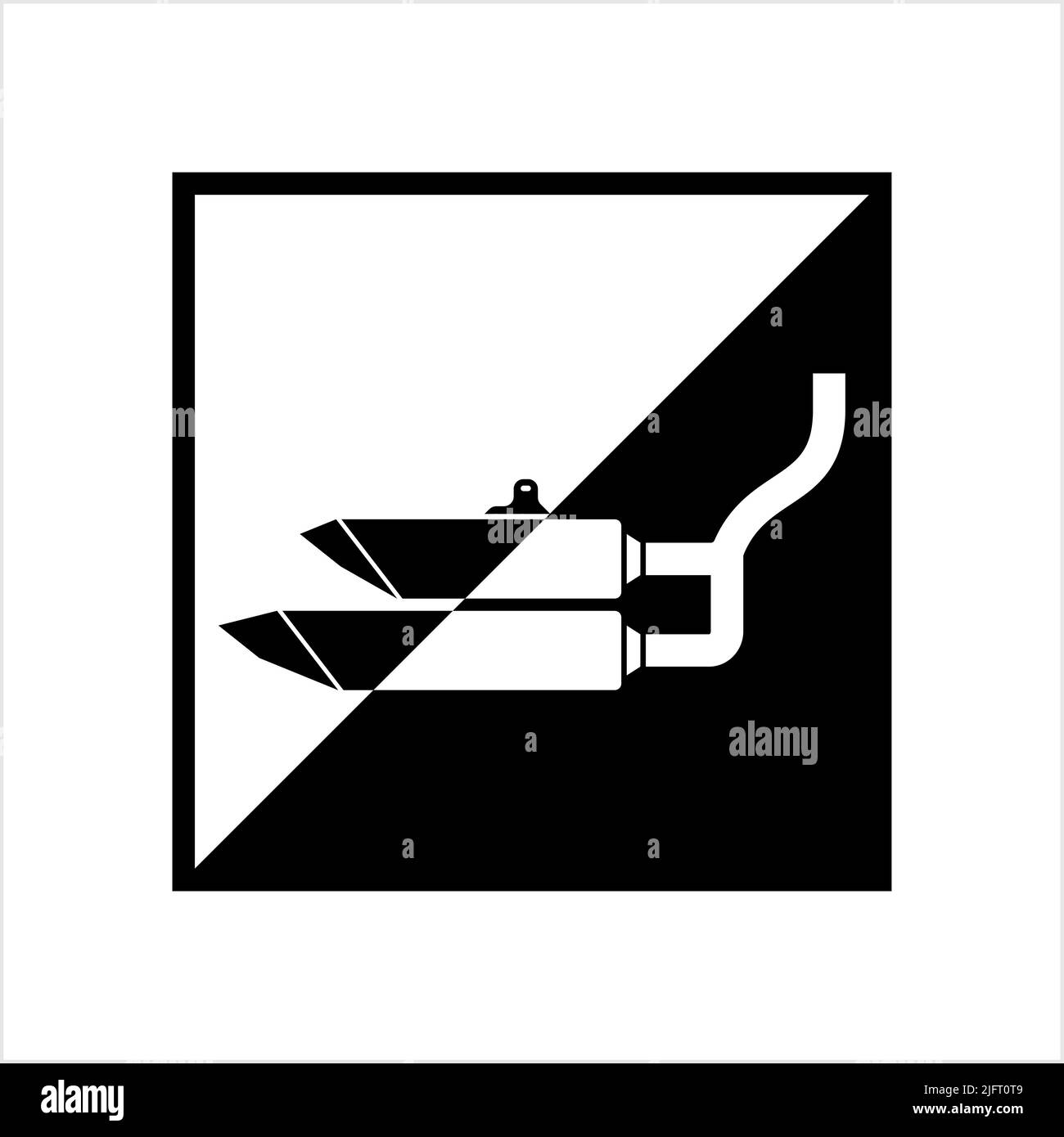 Exhaust Icon, Auto Exhaust Icon Vector Art Illustration Stock Vector ...