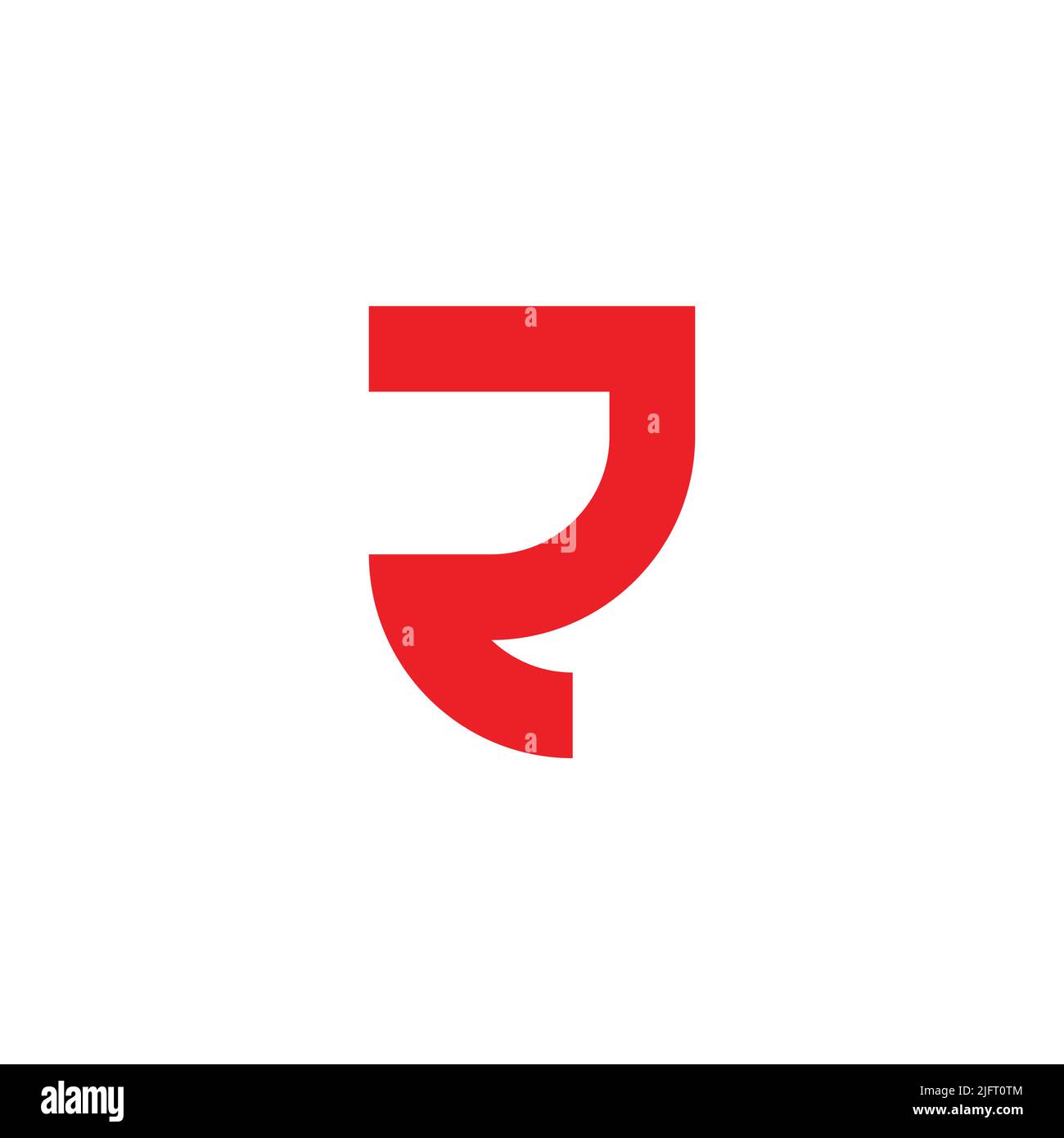 letter r simple red geometric line logo vector Stock Vector Image & Art ...