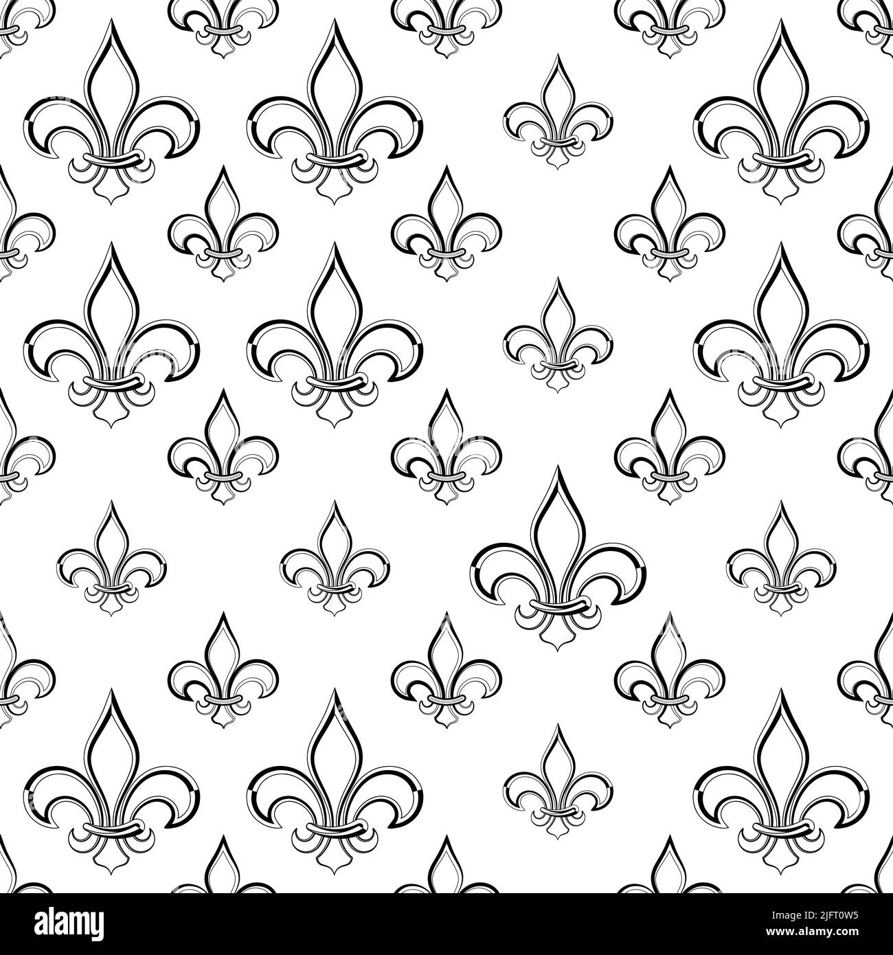 Fleur De Lis Seamless Pattern, Fleur-De-Lys Or Flower-De-Luce, The ...