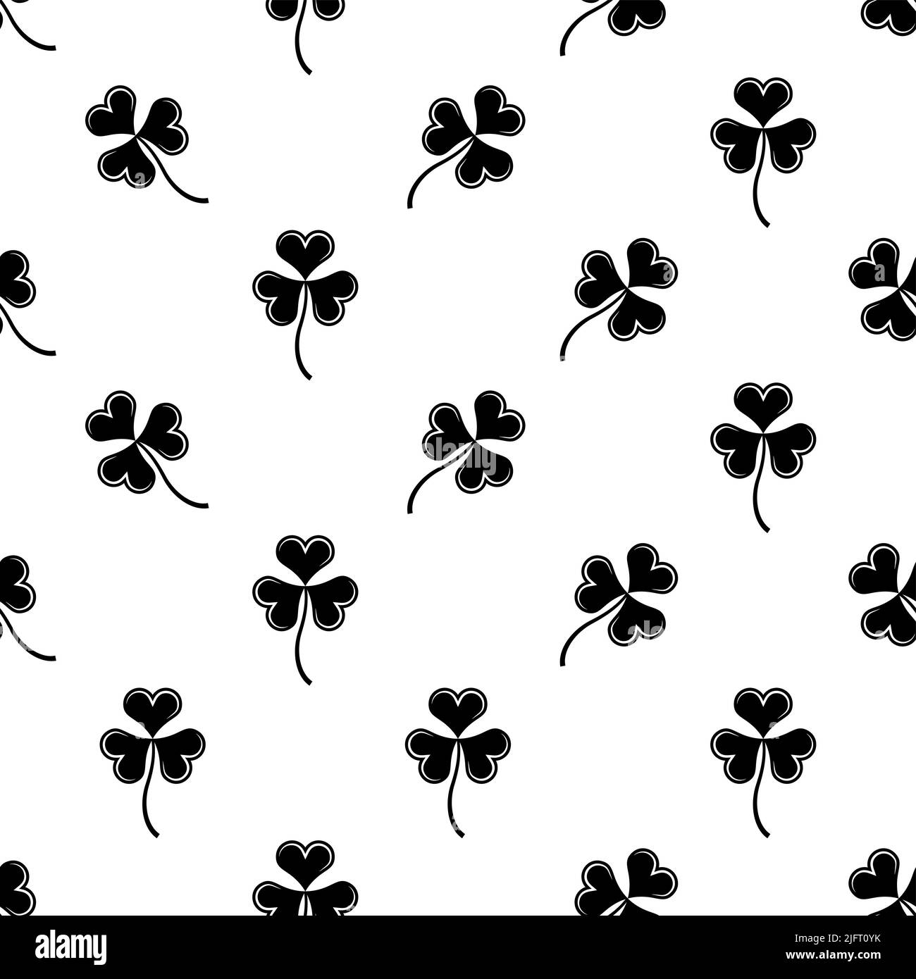Shamrock Three Leaf Clover Seamless Pattern Vector Art Illustration Stock Vector Image & Art - Alamy