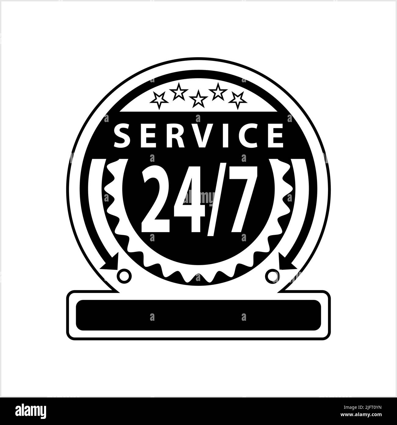 Service 24/7 Icon Vector Art Illustration Stock Vector Image & Art - Alamy