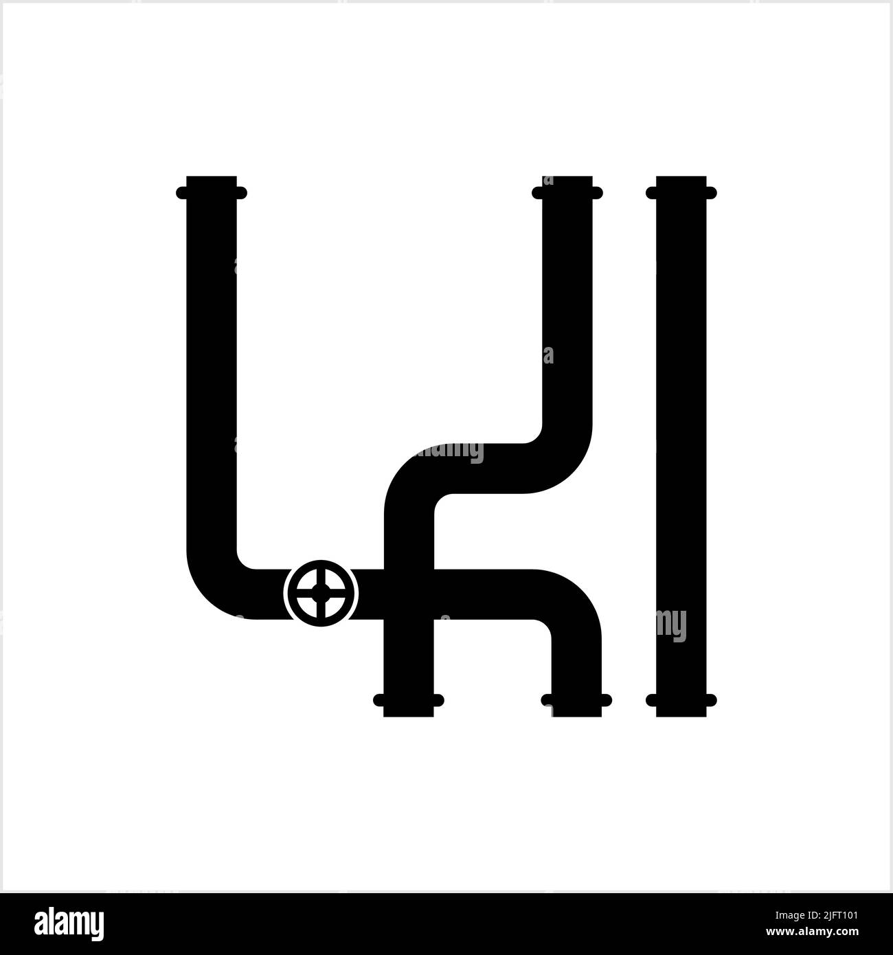 Pipe Icon, Pipe Fitting Icon, Water, Gas, Oil Pipeline, Plumbing Work ...