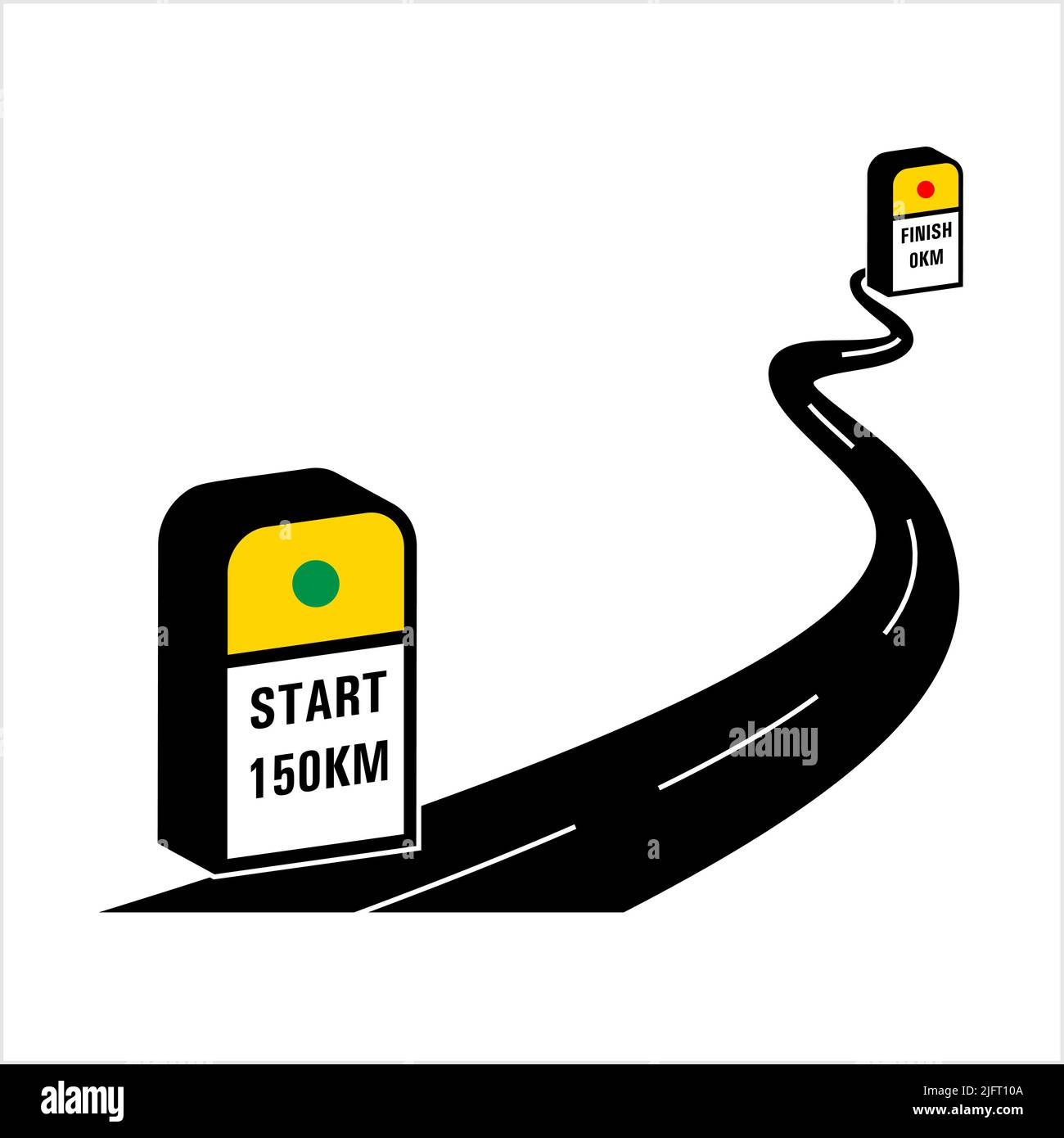 Distance journey mile marker hi-res stock photography and images - Alamy