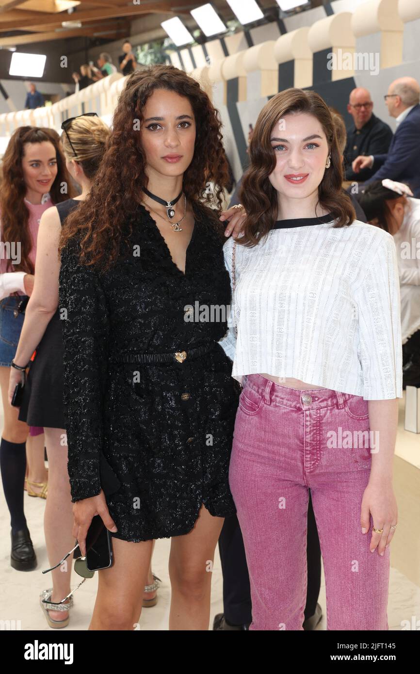 Iman Perez and Guest at the Chanel fashion show during Paris Fashion ...