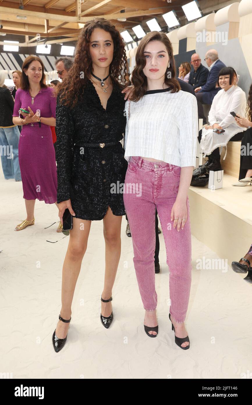Iman Perez and Guest at the Chanel fashion show during Paris Fashion ...