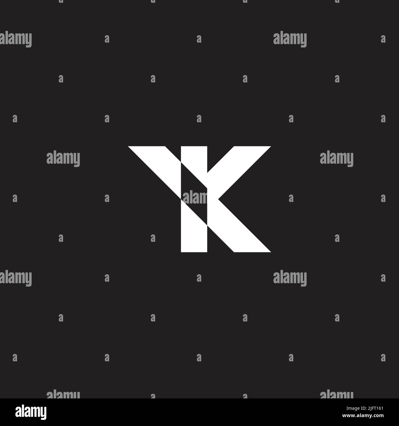 letter yk simple motion geometric line logo vector Stock Vector Image ...