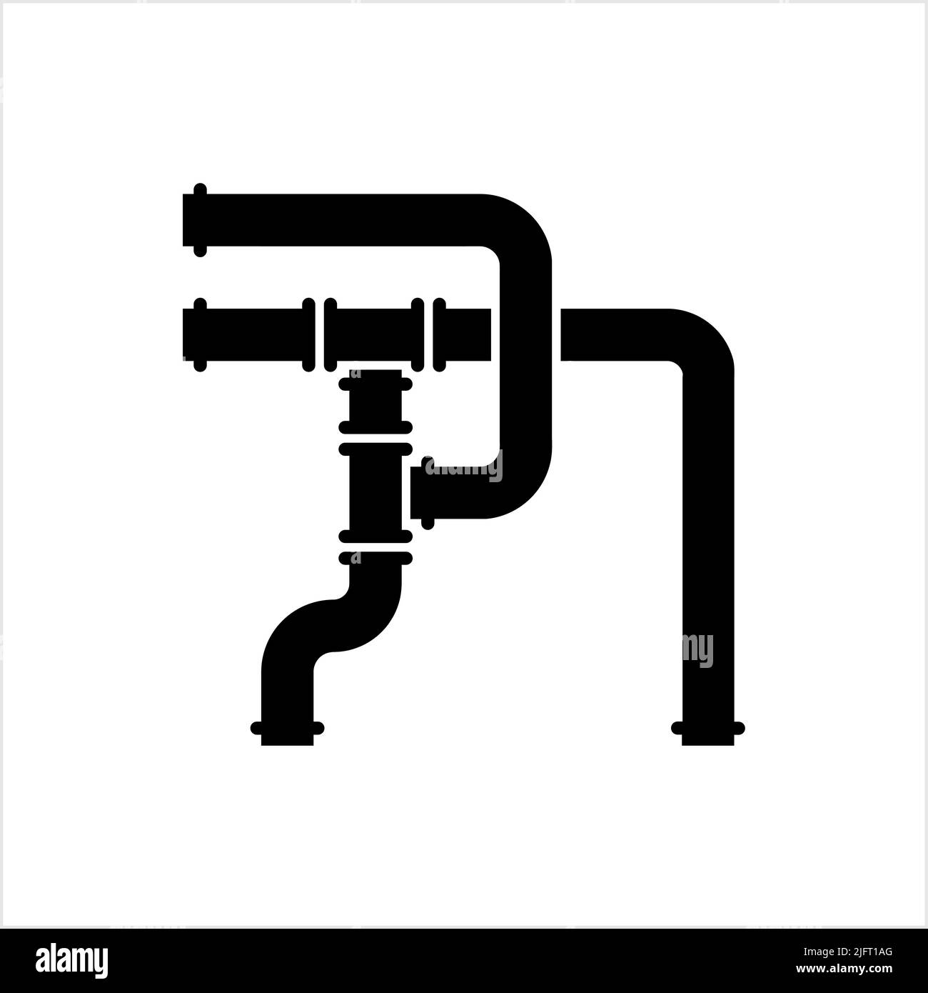 Pipe Icon, Pipe Fitting Icon, Water, Gas, Oil Pipeline, Plumbing Work ...