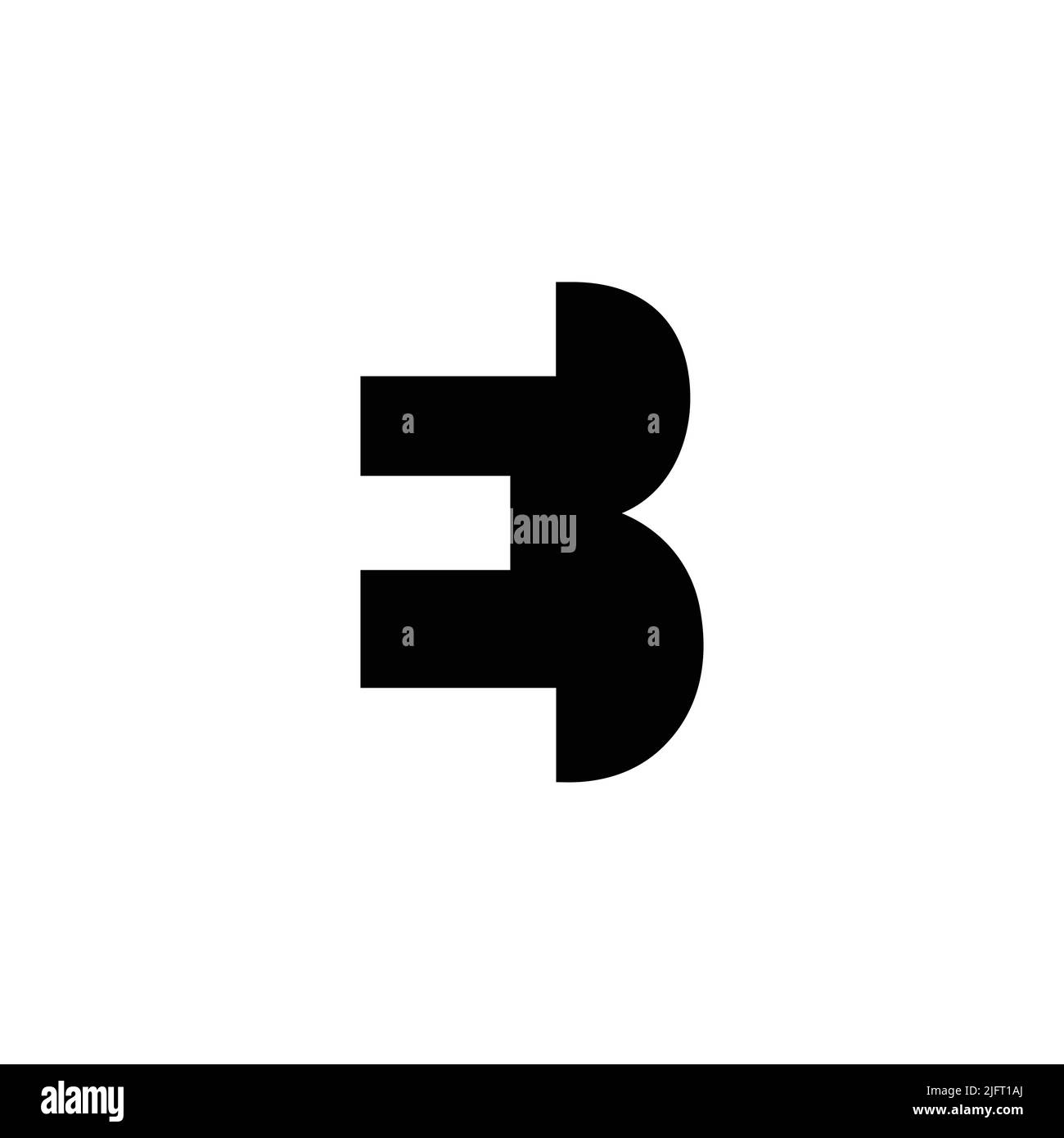 letter eb abstract simple geometric logo vector Stock Vector Image ...