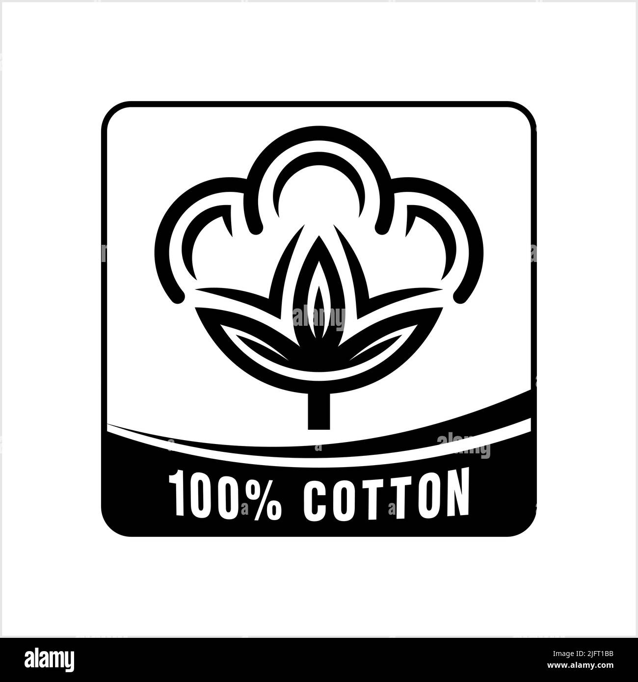 One Hundred Percent Cotton Icon, 100% Cotton Icon, Cotton Flower Icon ...