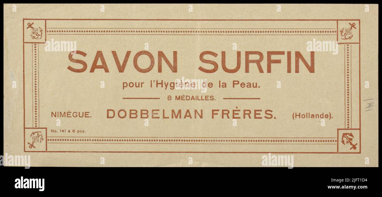 Surfing soap for skin hygiene. 8 medals. Dobbelman brothers.nimègue ...