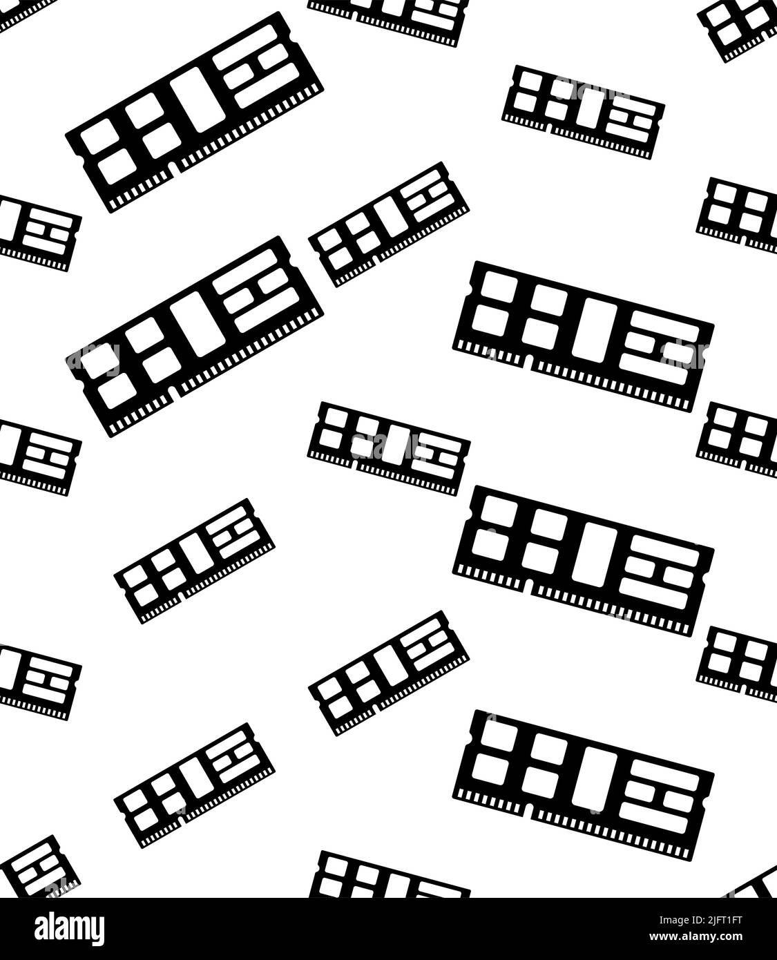 Ram Memory Icon Seamless Pattern Computer Memory Chip Vector Art