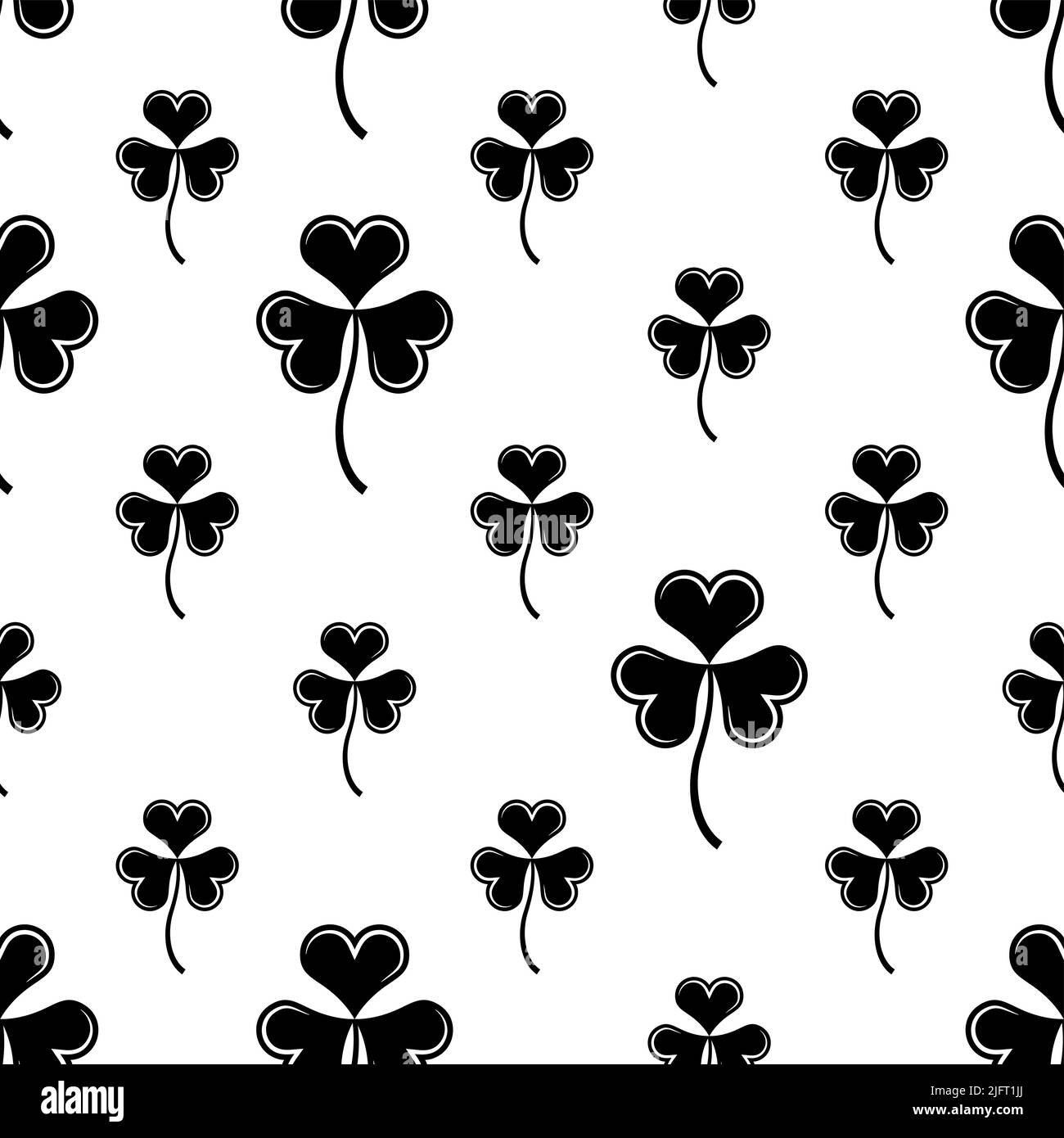 Shamrock Three Leaf Clover Seamless Pattern Vector Art Illustration Stock Vector Image & Art - Alamy