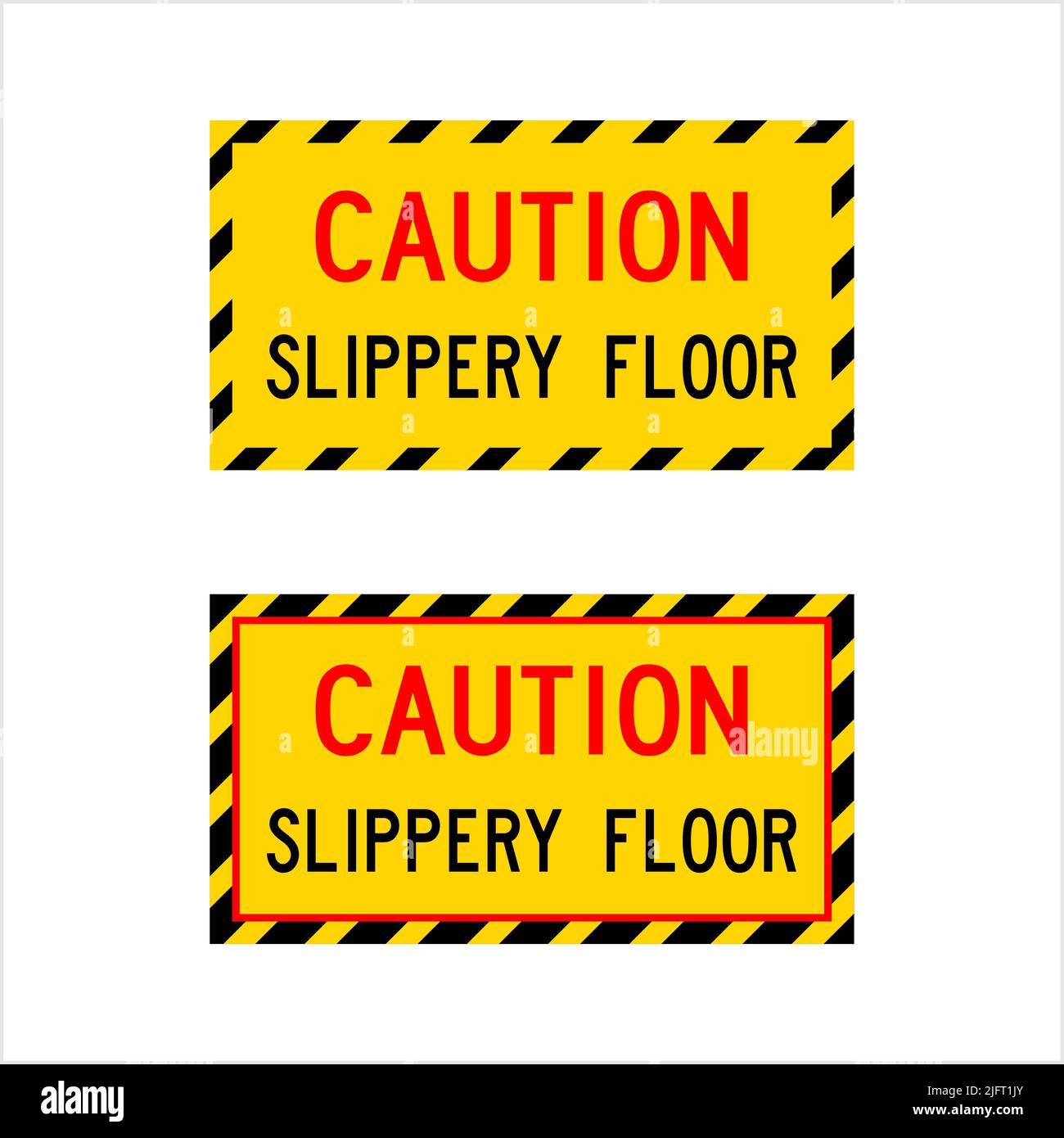 Slippery Floor Caution Sign / Icon Vector Art Illustration Stock Vector ...