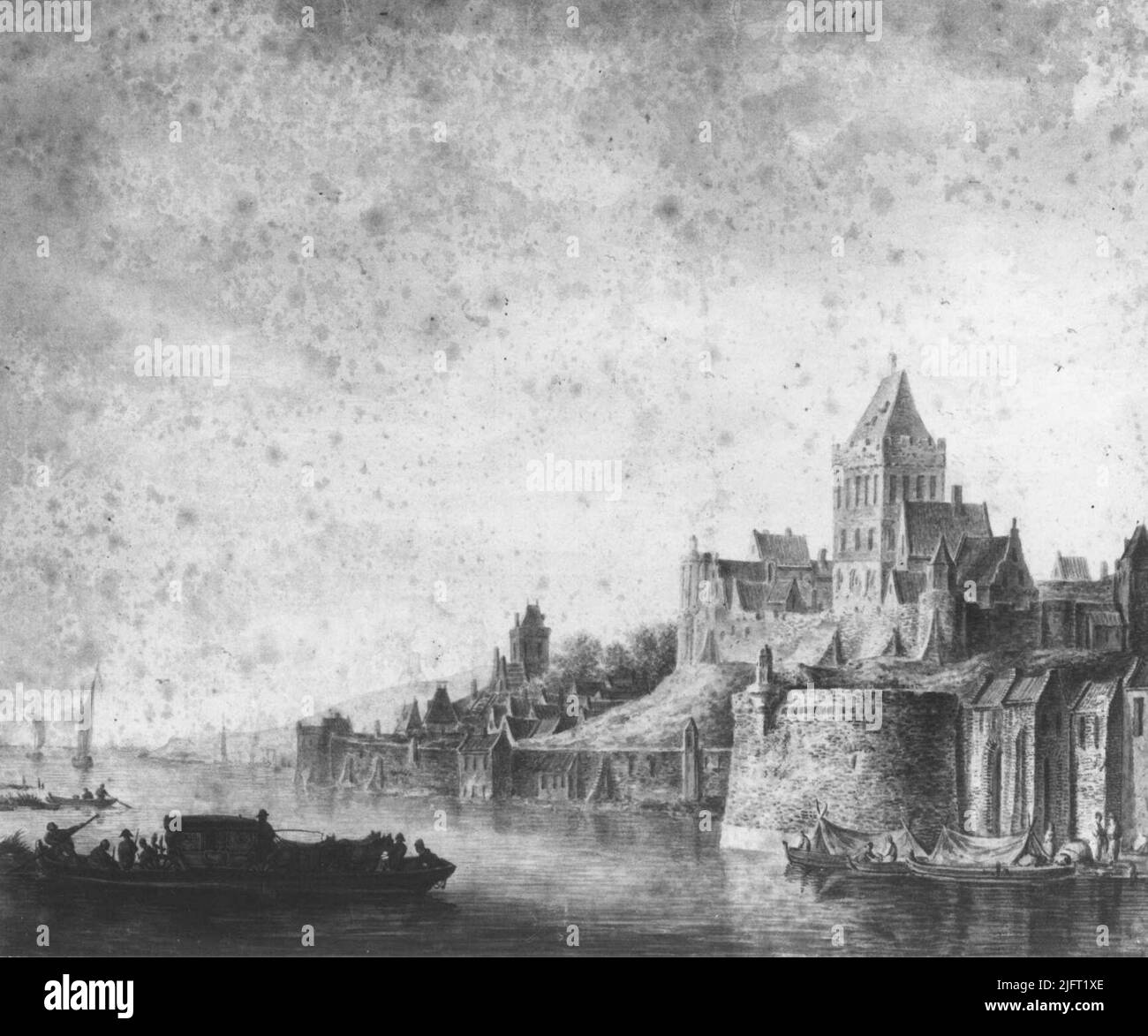 A pen drawing in color, in color crops by Pieter Barbiers (26-10-1749 ...