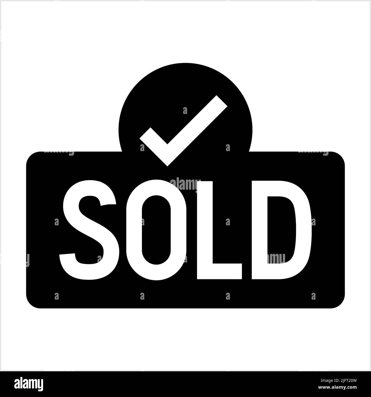 Sold Icon, Sold Out Vector Art Illustration Stock Vector Image & Art ...