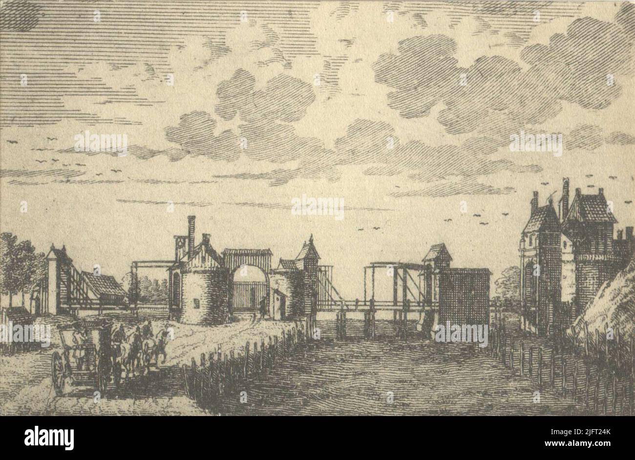 A picture postcard of an etching by Cornelis Pronk, representing the ...