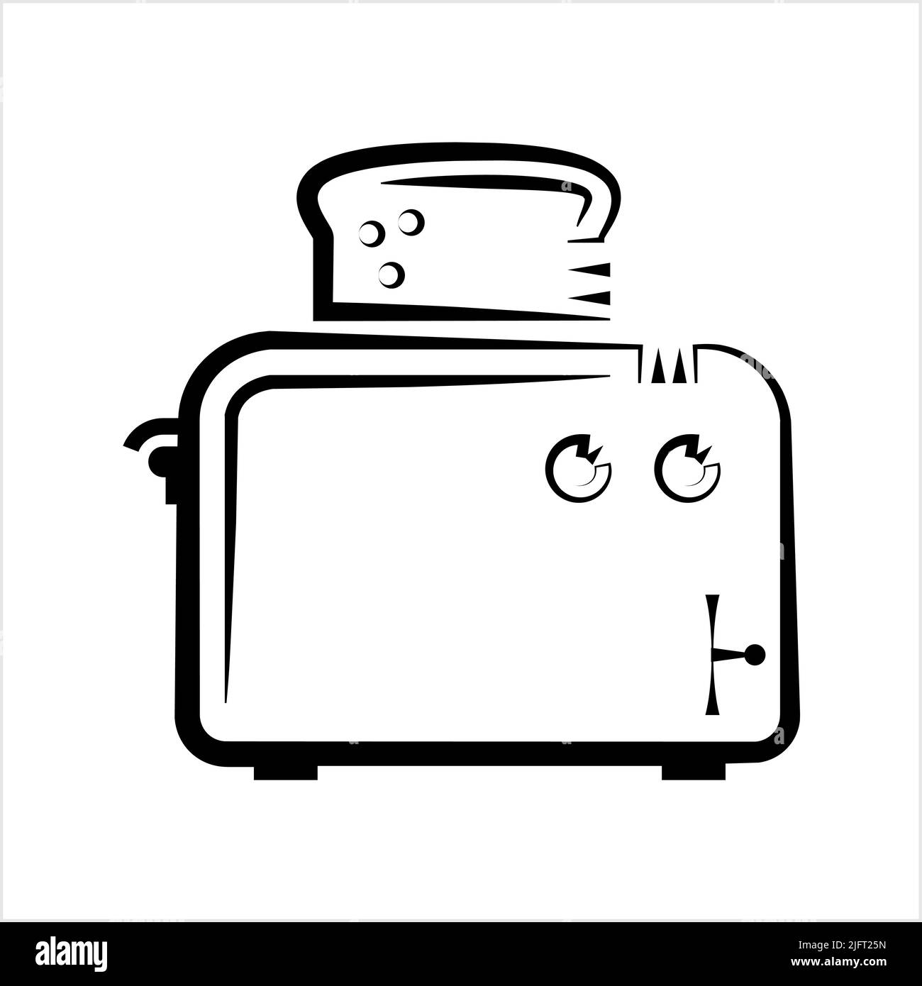 Toaster Icon, Toaster Vector Art Illustration Stock Vector Image & Art ...