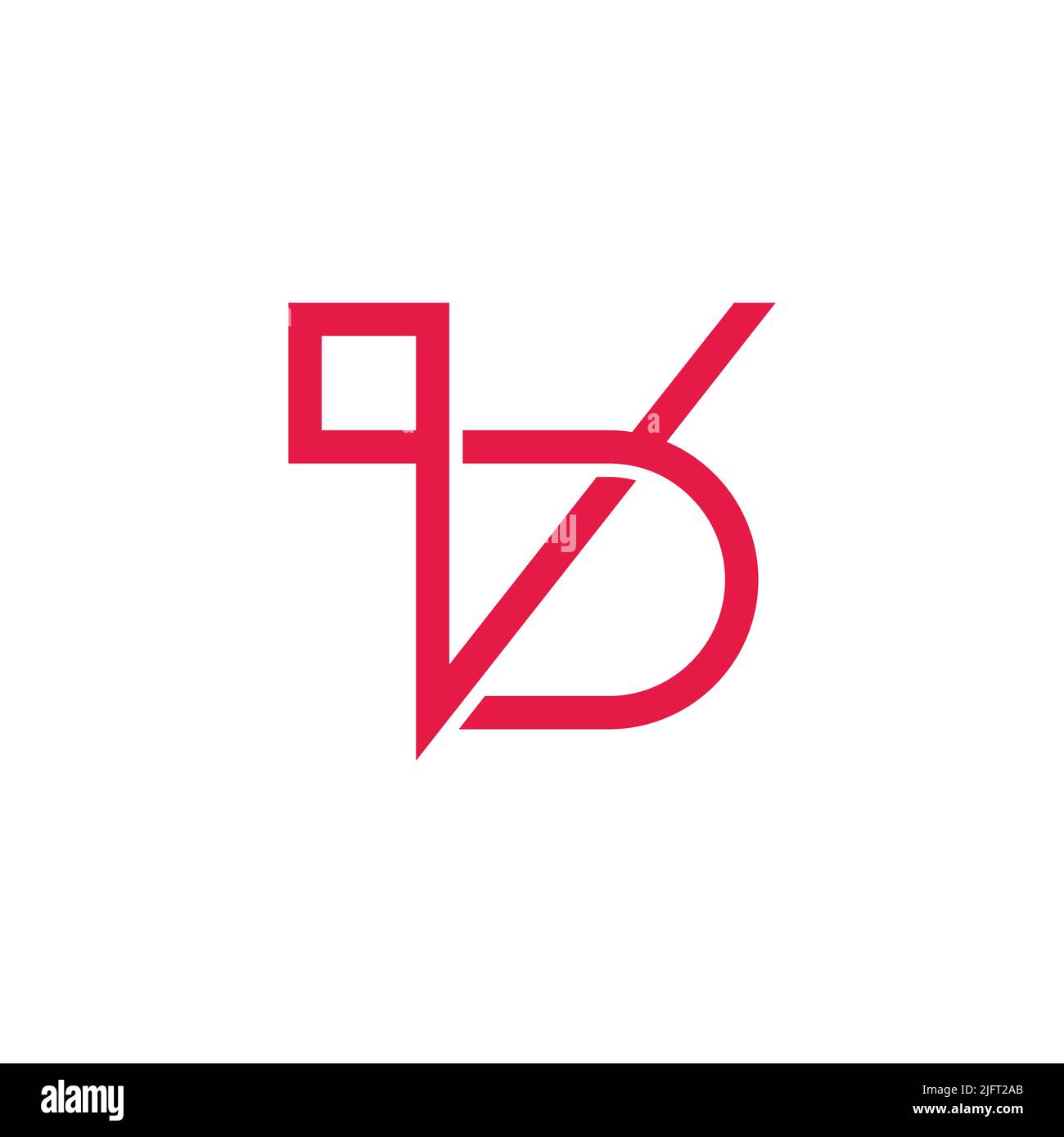letter vb simple infinity square geometric logo vector Stock Vector ...