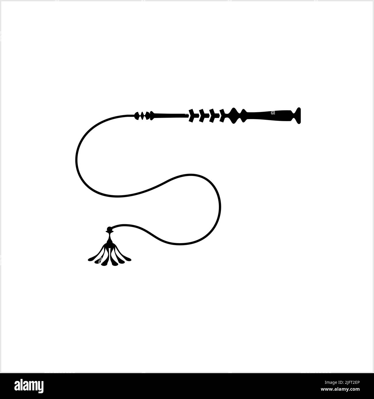 Whip Icon, Riding Whip Icon Vector Art Illustration Stock Vector Image ...