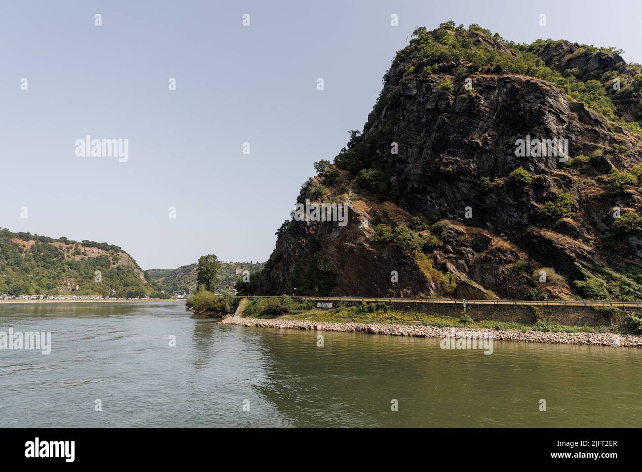The Loreley Rock, a rocky outcrop from fables and myths of beautiful ...