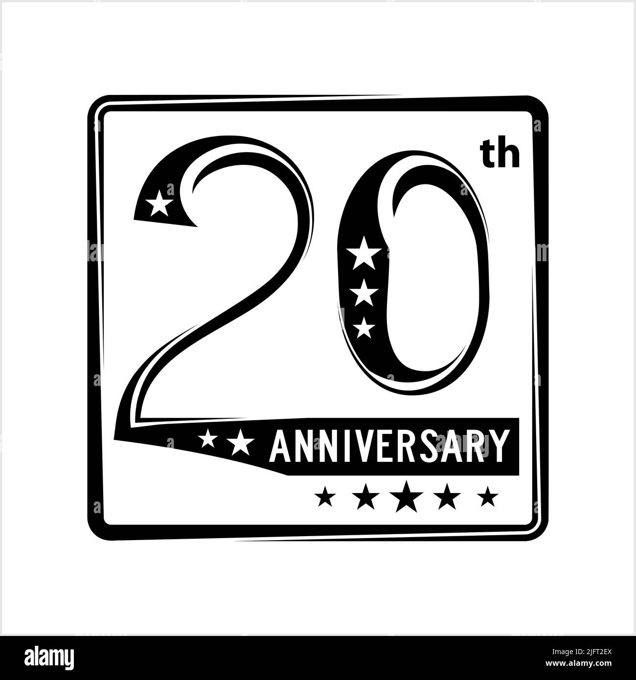 Twenty Years Icon, 20 Years Icon, Twenty Years Anniversary Icon, 20th ...